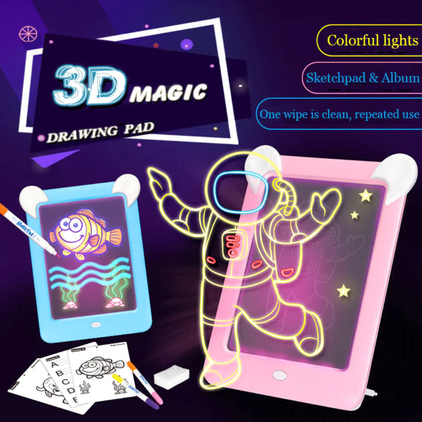 3D Magic Pad Light-Up Drawing Pad – trendytoysco